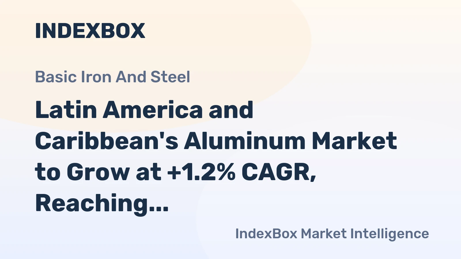 Latin America and Caribbean's Aluminum Market to Grow at +1.2% CAGR, Reaching $6.1B by 2035