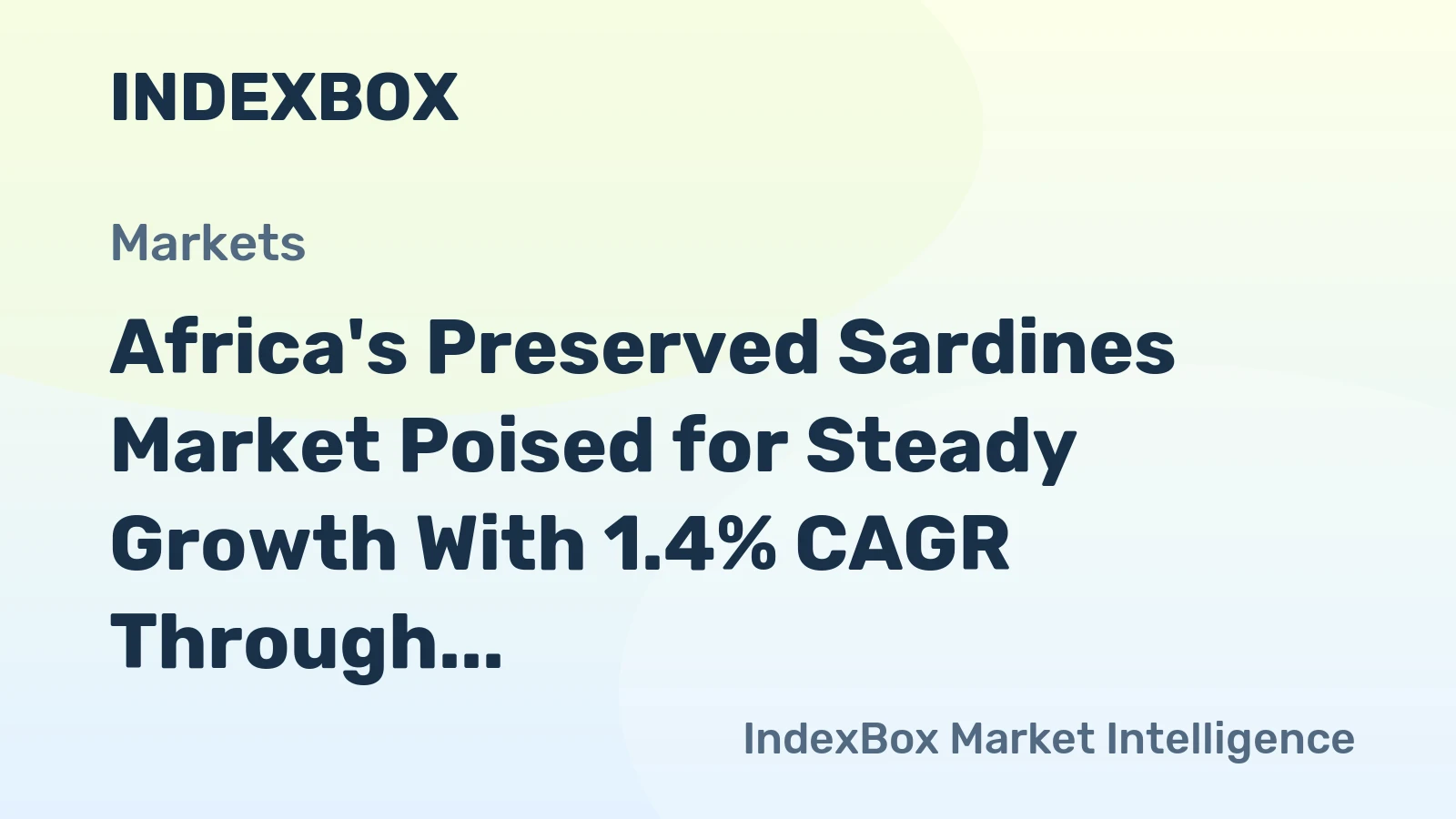 Africa's Preserved Sardines Market Poised for Steady Growth With 1.4% CAGR Through 2035