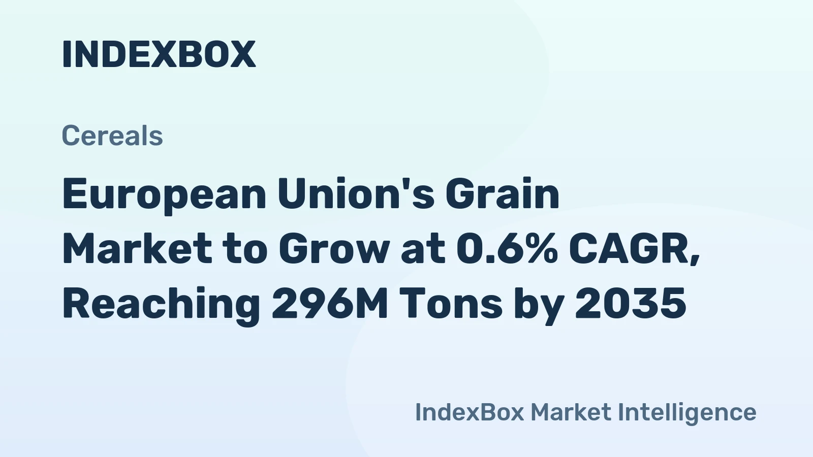 European Union's Grain Market to Grow at 0.6% CAGR, Reaching 296M Tons by 2035