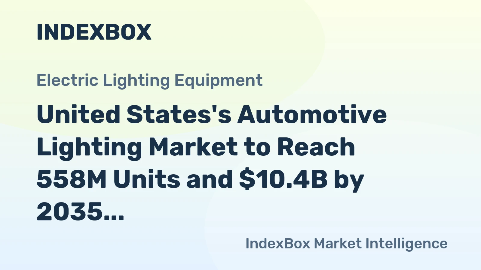 United States's Automotive Lighting Market to Reach 558M Units and $10.4B by 2035