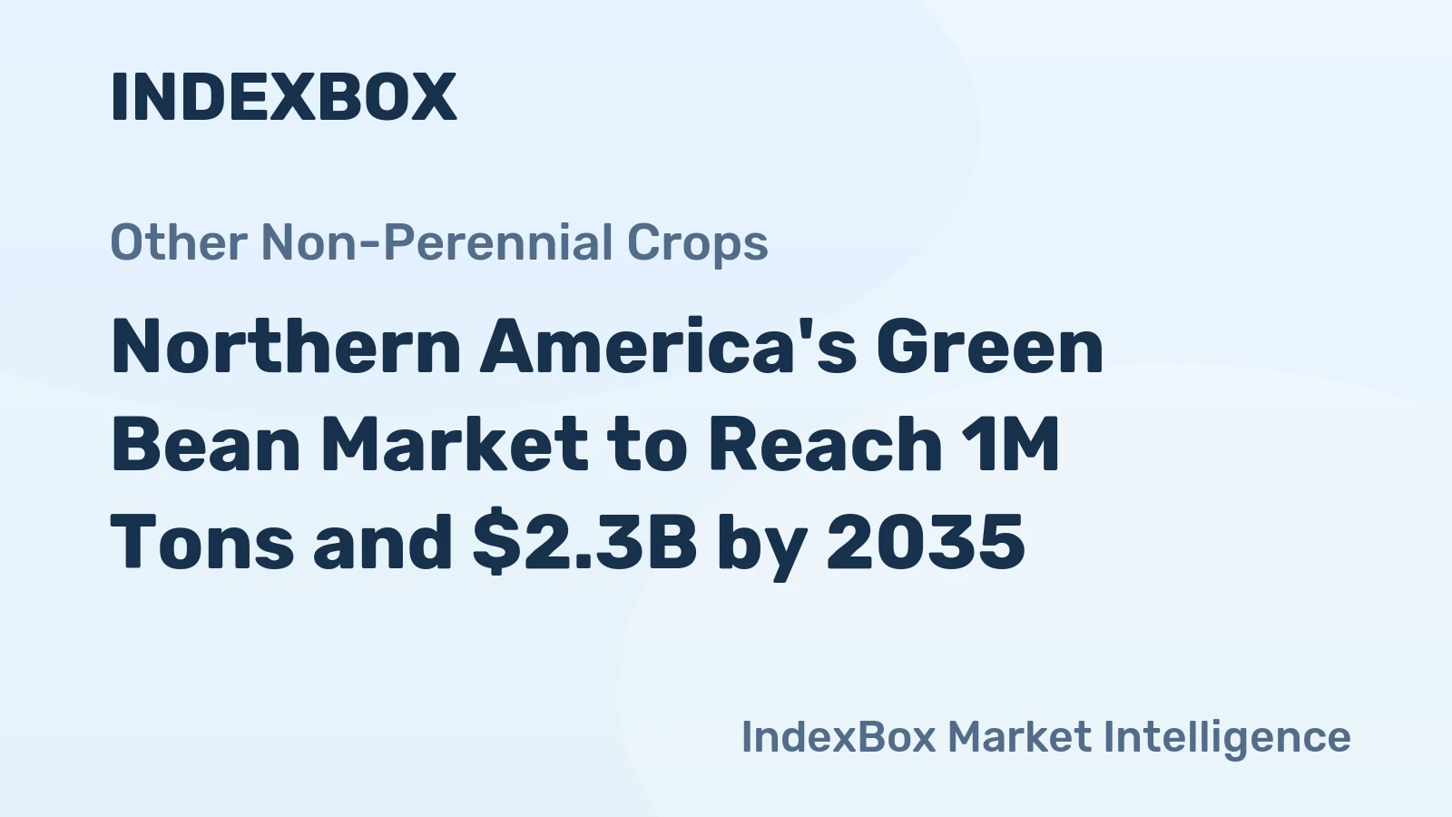 Northern America's Green Bean Market to Reach 1M Tons and $2.3B by 2035