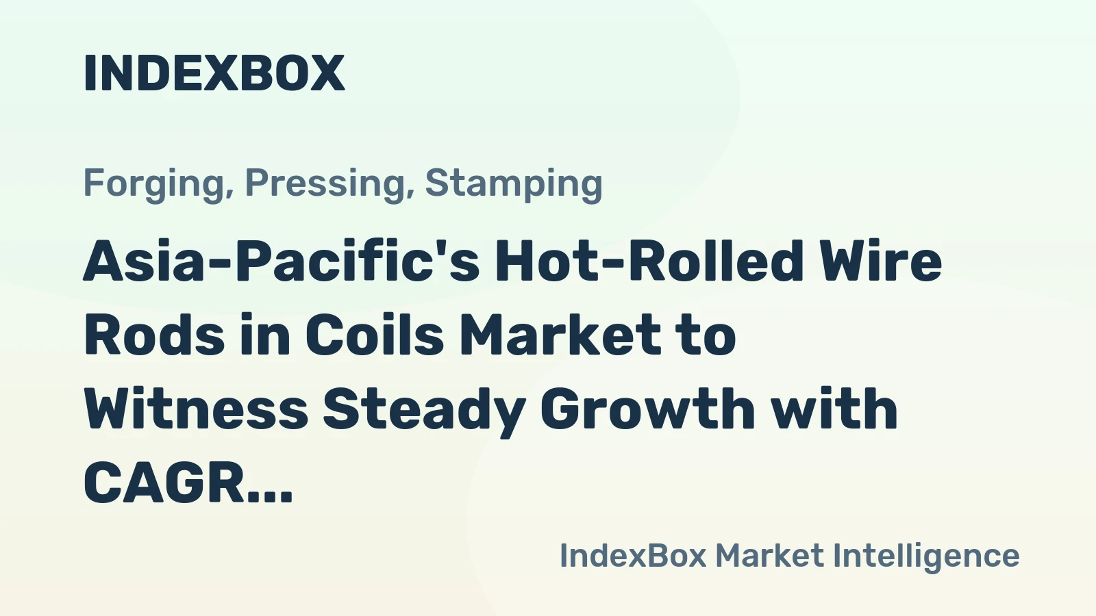 Asia-Pacific's Hot-Rolled Wire Rods in Coils Market to Witness Steady Growth with CAGR of +1.2% from 2024 to 2035