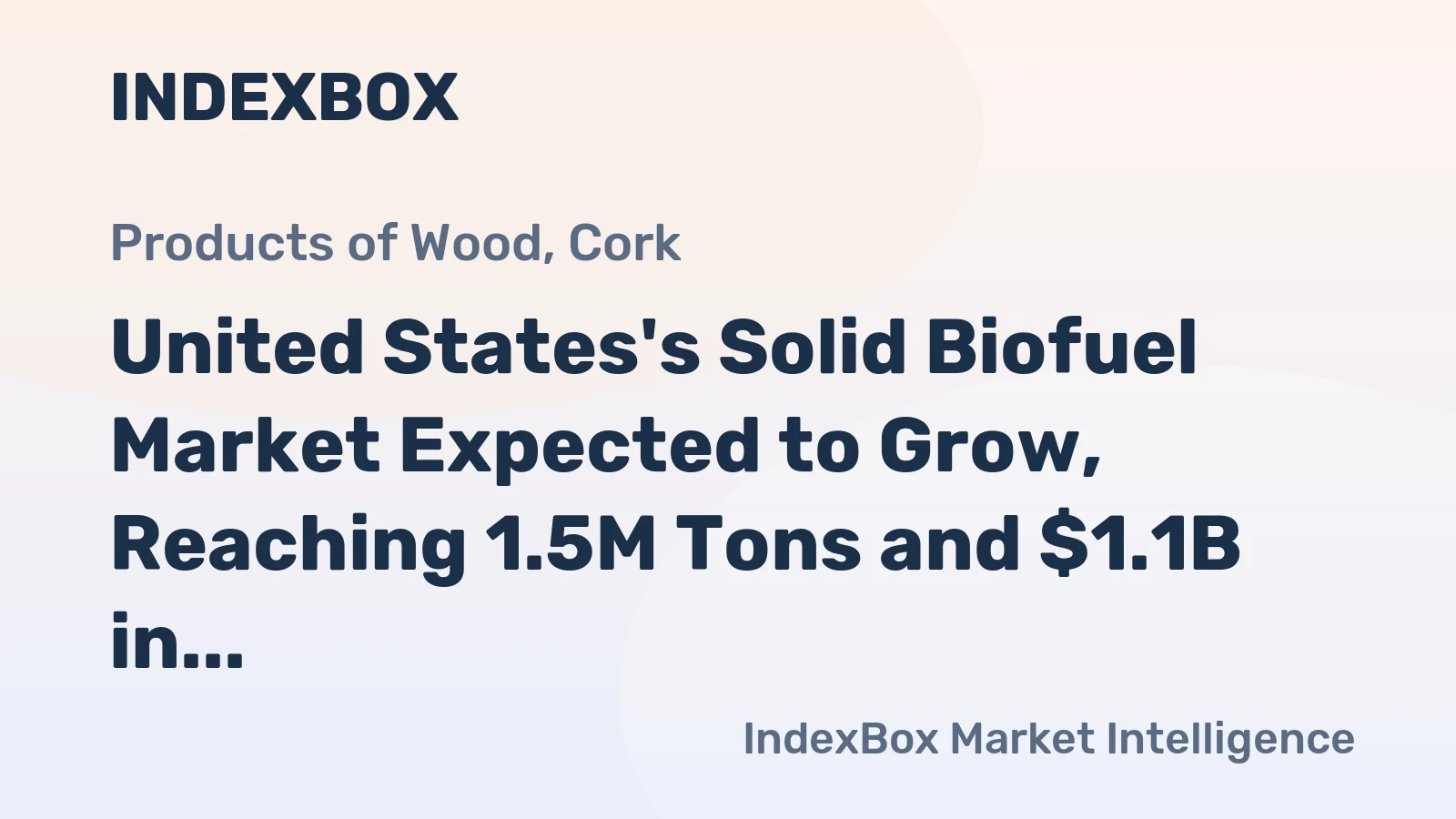 United States's Solid Biofuel Market Expected to Grow, Reaching 1.5M Tons and $1.1B in Value by 2035