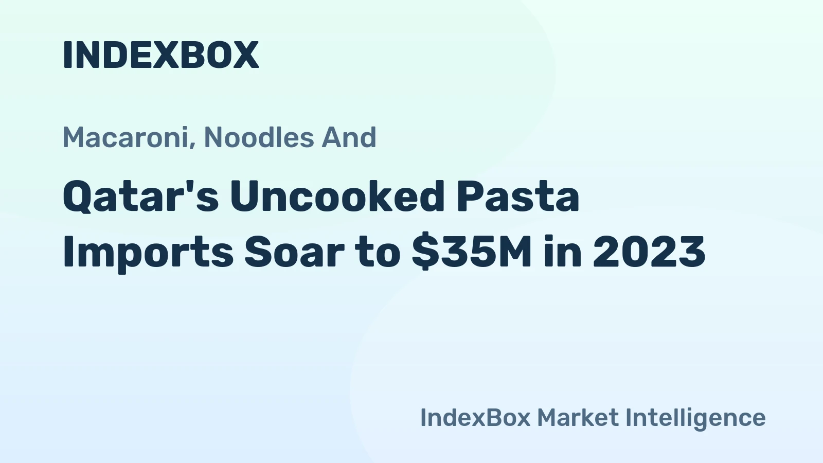 Qatar's Uncooked Pasta Imports Soar to $35M in 2023
