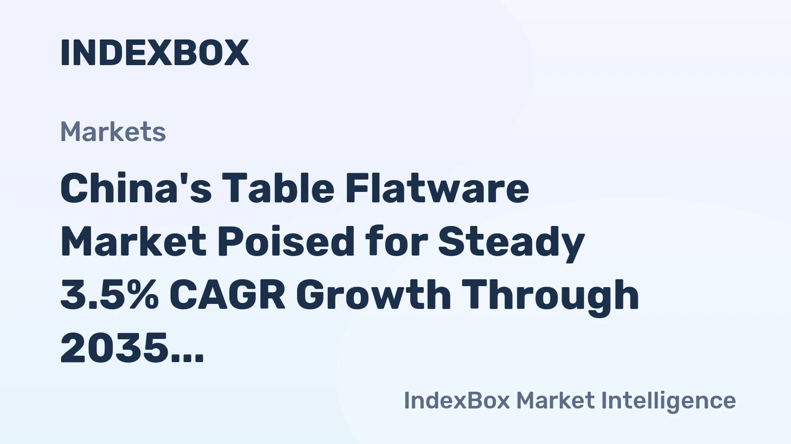 China's Table Flatware Market Poised for Steady 3.5% CAGR Growth Through 2035
