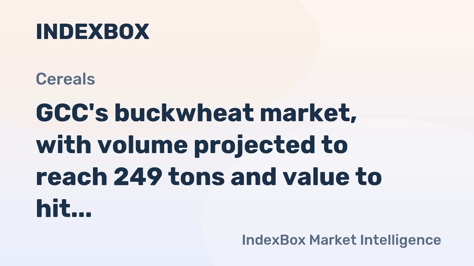 GCC's buckwheat market, with volume projected to reach 249 tons and value to hit $280K by 2035, is forecast for steady growth driven by rising demand.