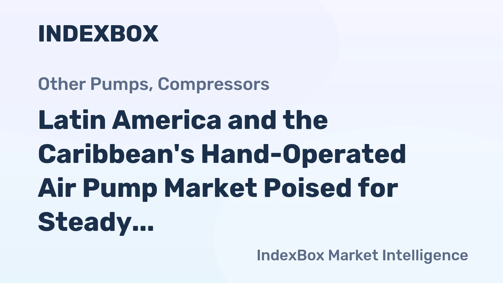 Latin America and the Caribbean's Hand-Operated Air Pump Market Poised for Steady Growth With a 3.2% Value CAGR