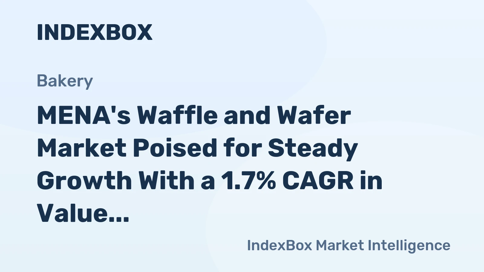MENA's Waffle and Wafer Market Poised for Steady Growth With a 1.7% CAGR in Value Through 2035