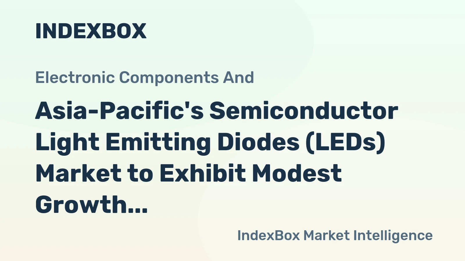 Asia-Pacific's Semiconductor Light Emitting Diodes (LEDs) Market to Exhibit Modest Growth at +1.5% CAGR Through 2035