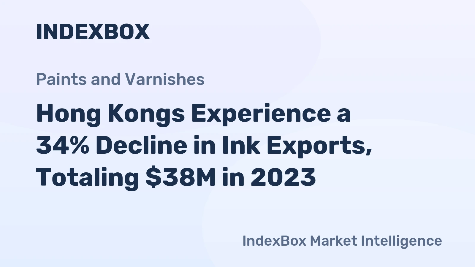 Hong Kongs Experience a 34% Decline in Ink Exports, Totaling $38M in 2023