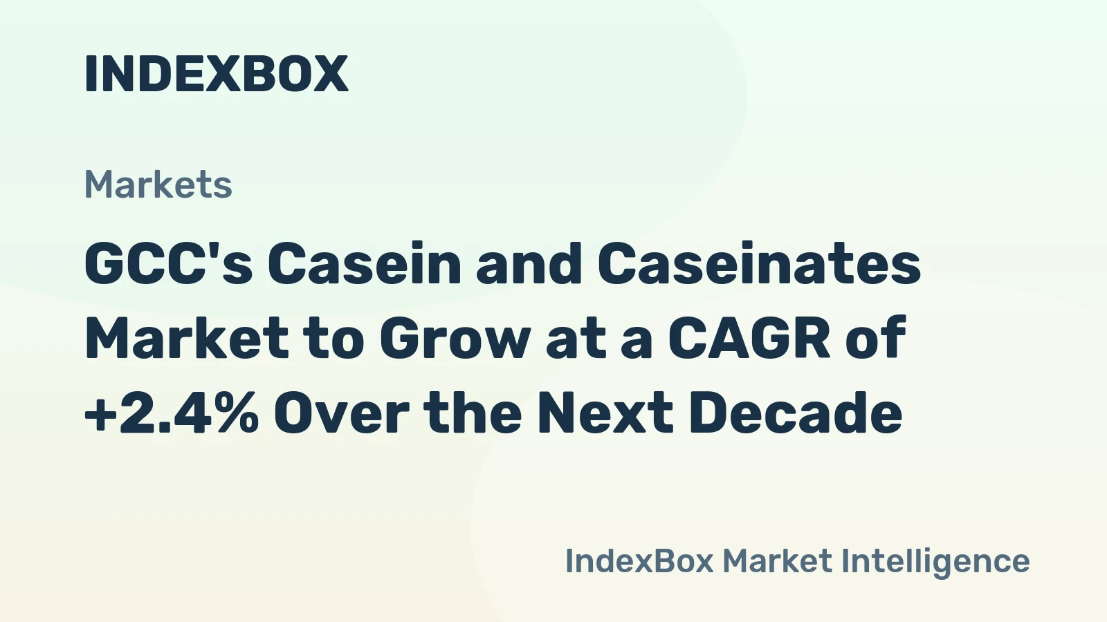 GCC's Casein and Caseinates Market to Grow at a CAGR of +2.4% Over the Next Decade