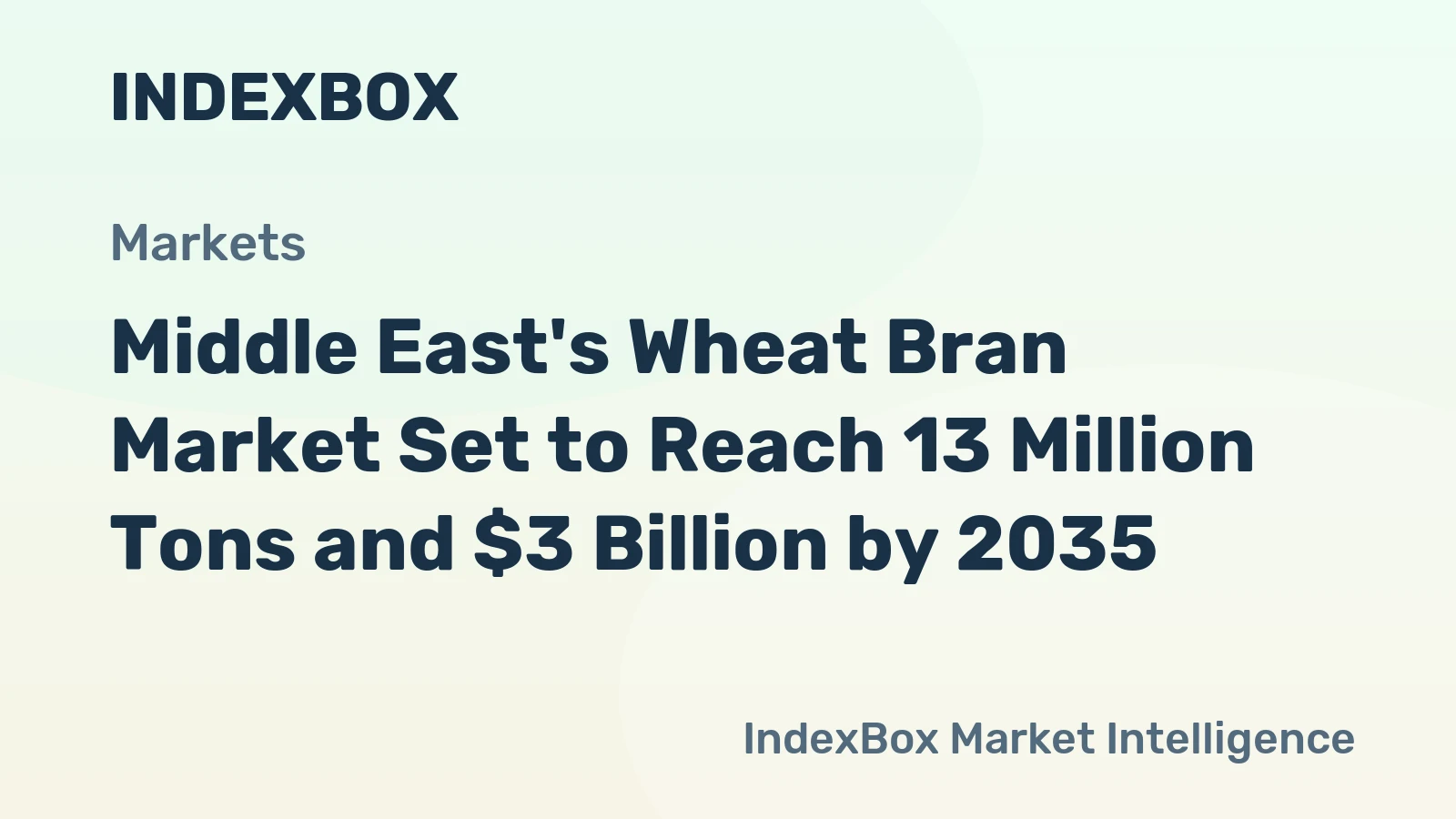 Middle East's Wheat Bran Market Set to Reach 13 Million Tons and $3 Billion by 2035
