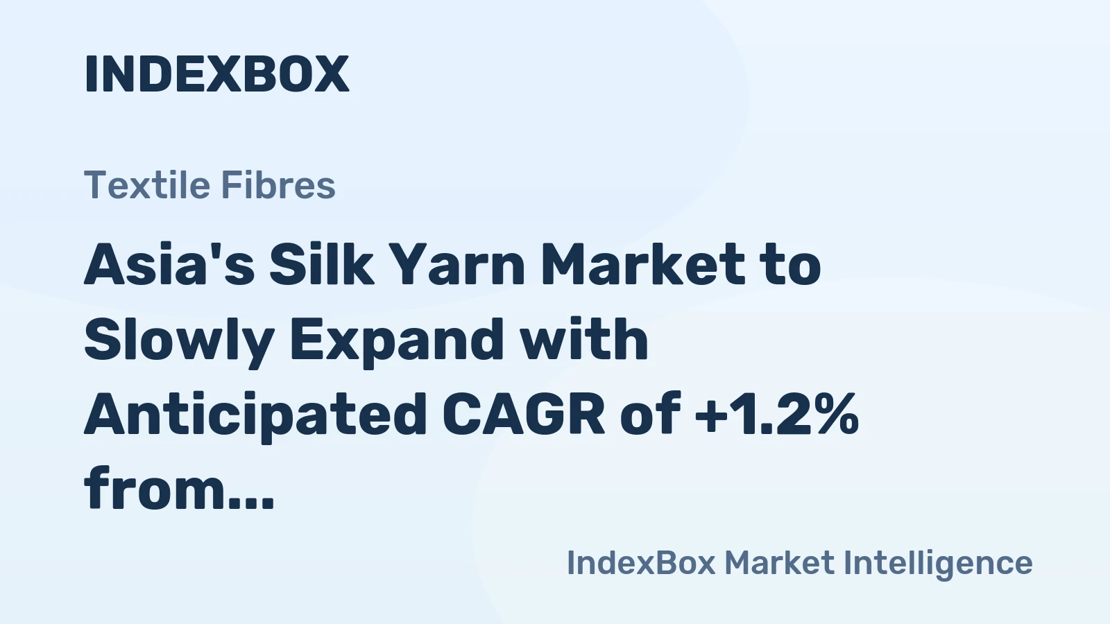 Asia's Silk Yarn Market to Slowly Expand with Anticipated CAGR of +1.2% from 2024 to 2035
