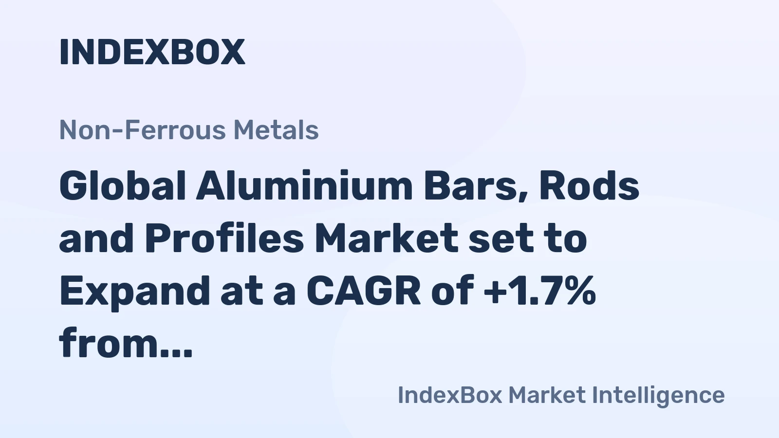 Global Aluminium Bars, Rods and Profiles Market set to Expand at a CAGR of +1.7% from 2024 to 2035, Reaching $169B by 2035