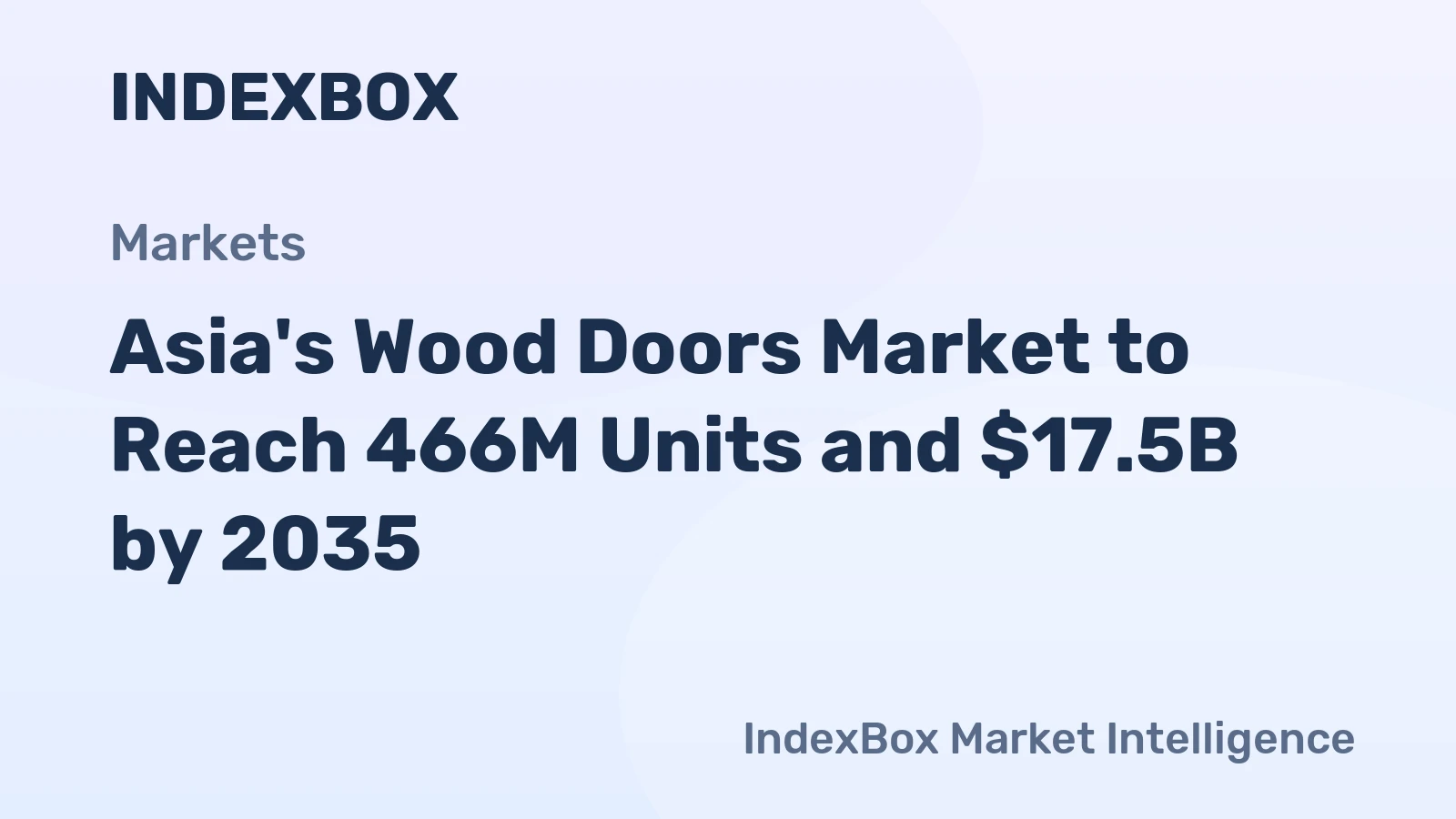 Asia's Wood Doors Market to Reach 466M Units and $17.5B by 2035