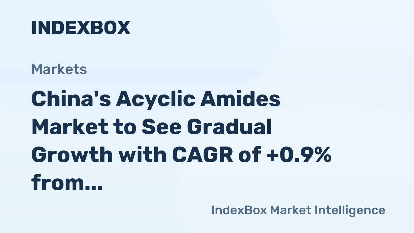 China's Acyclic Amides Market to See Gradual Growth with CAGR of +0.9% from 2024-2035