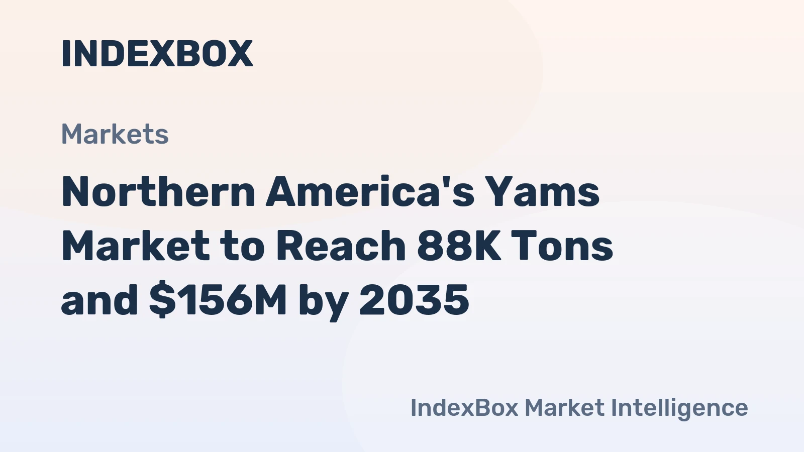 Northern America's Yams Market to Reach 88K Tons and $156M by 2035