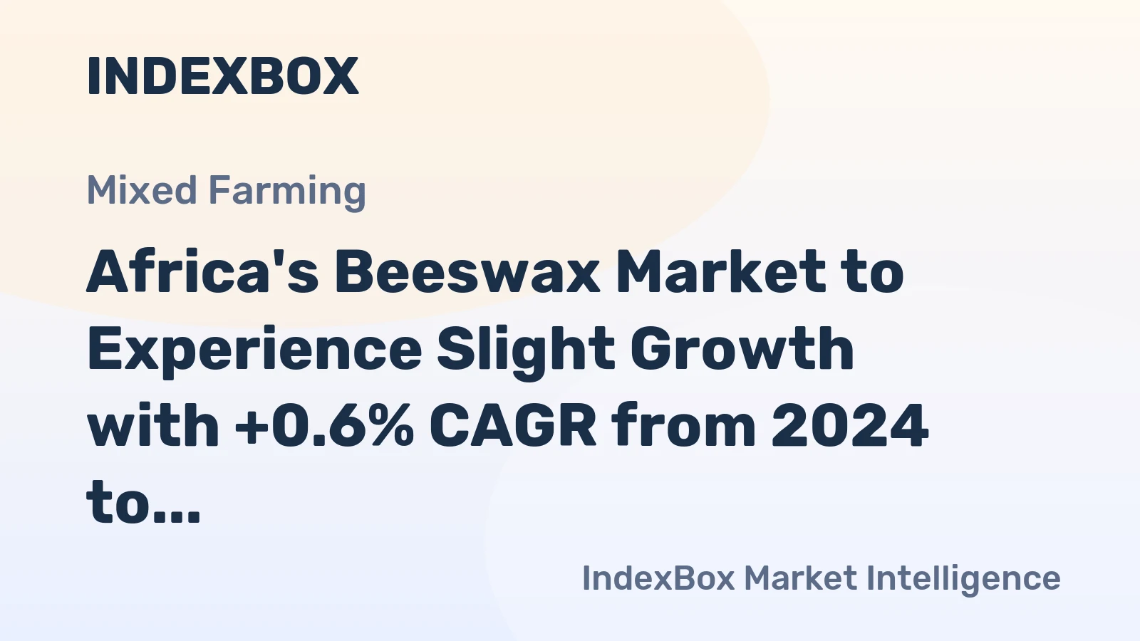 Africa's Beeswax Market to Experience Slight Growth with +0.6% CAGR from 2024 to 2035
