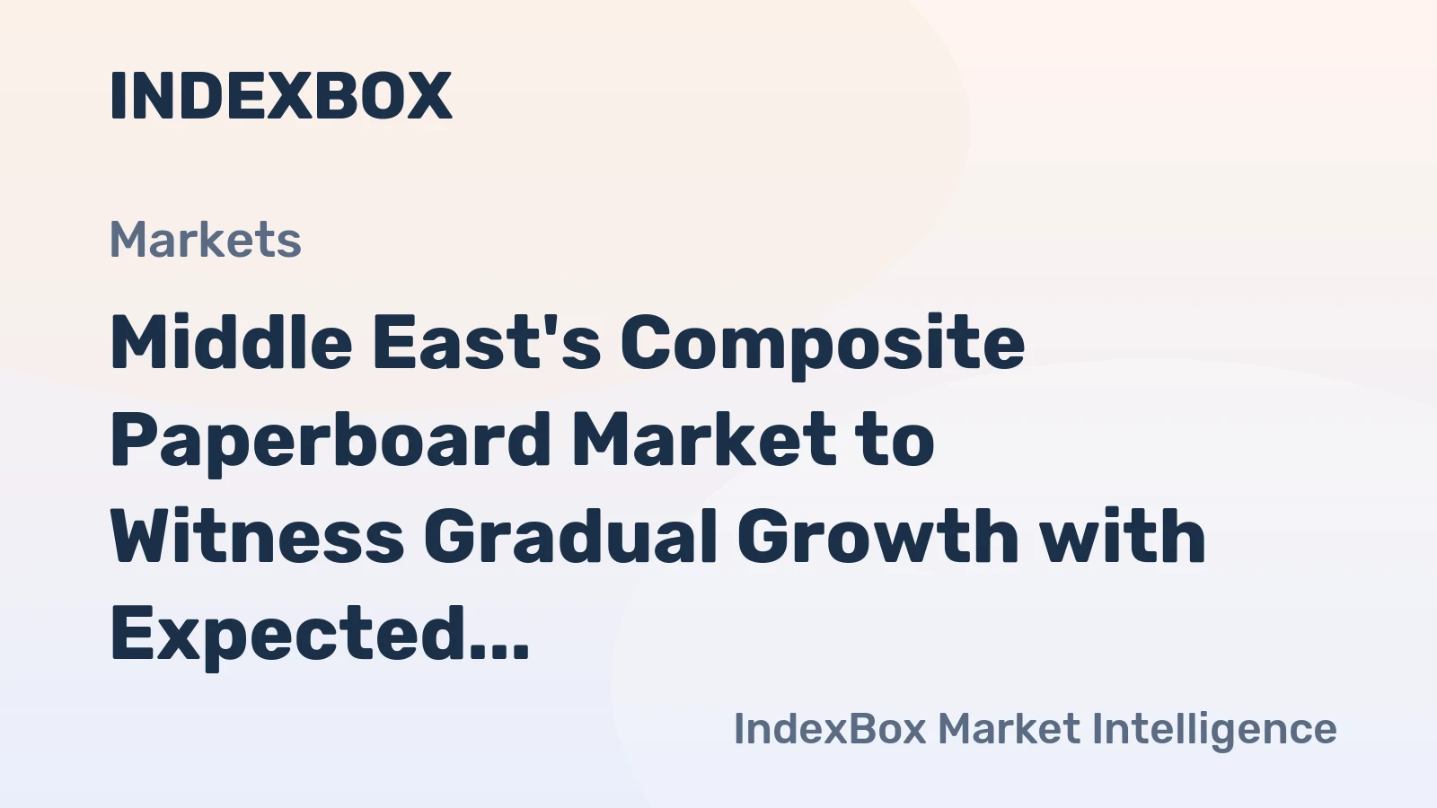 Middle East's Composite Paperboard Market to Witness Gradual Growth with Expected CAGR of +1.3% from 2024 to 2035