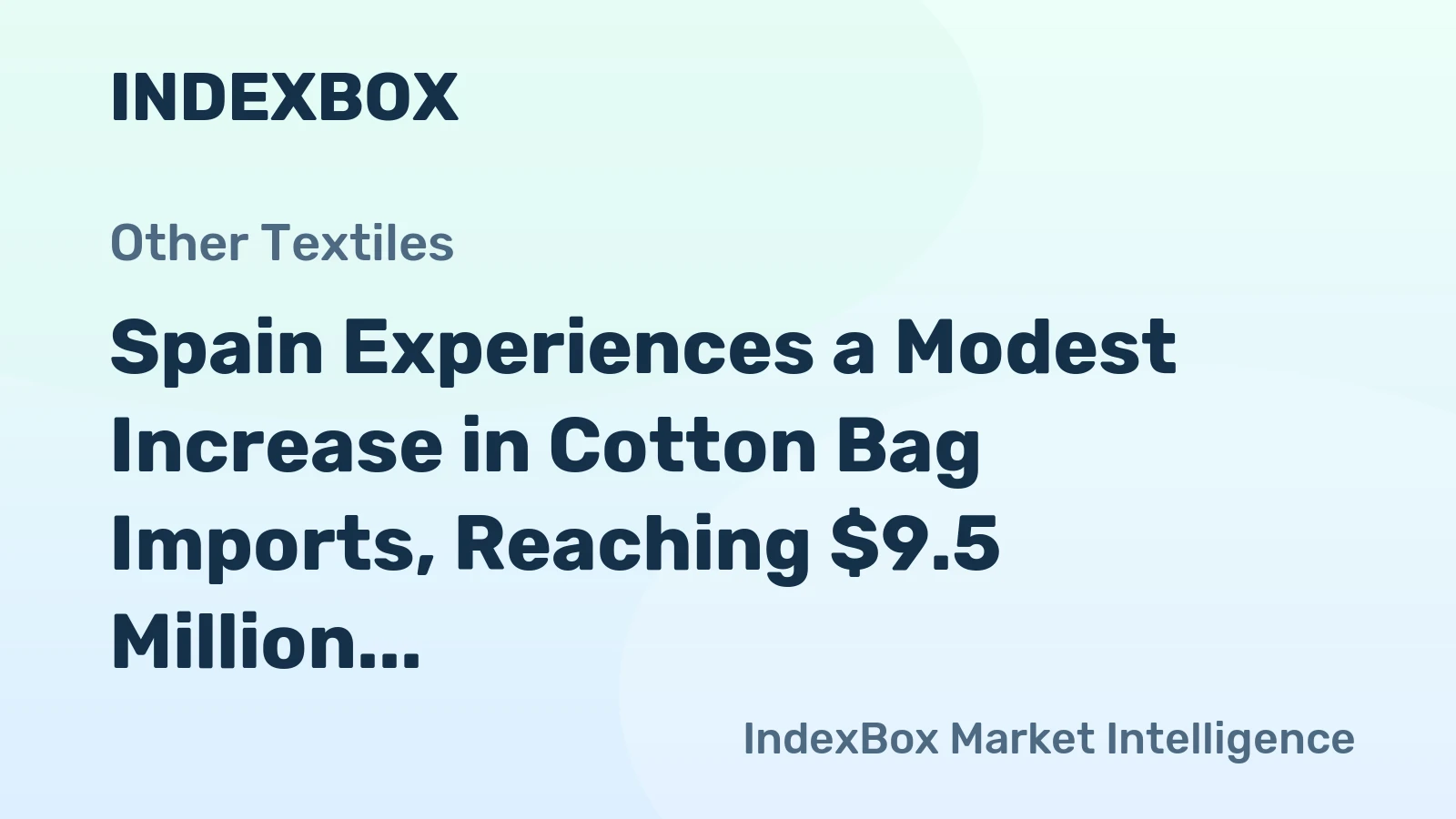 Spain Experiences a Modest Increase in Cotton Bag Imports, Reaching $9.5 Million in 2024