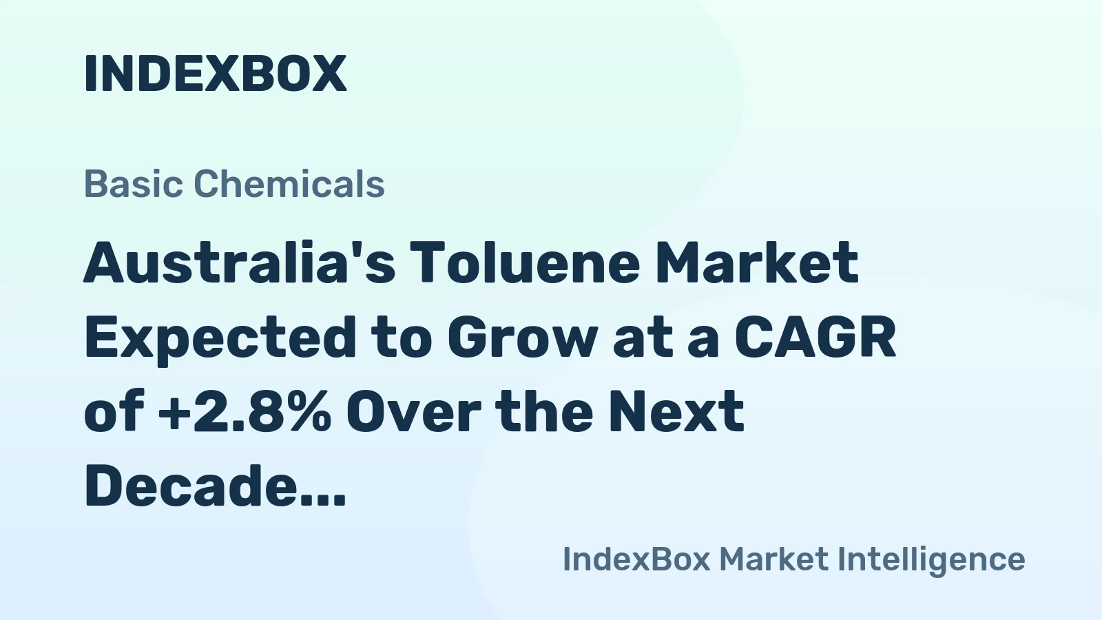 Australia's Toluene Market Expected to Grow at a CAGR of +2.8% Over the Next Decade