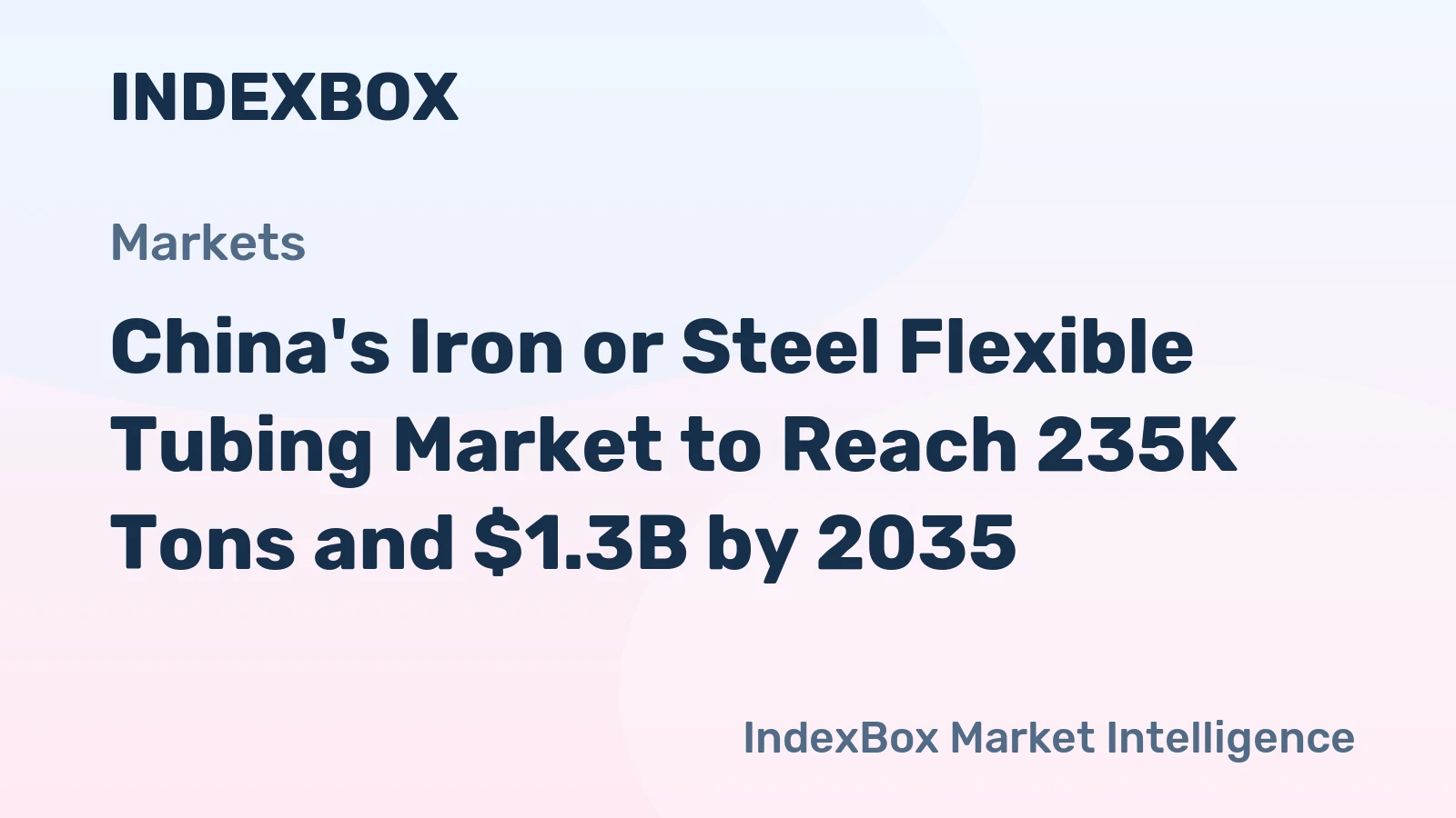 China's Iron or Steel Flexible Tubing Market to Reach 235K Tons and $1.3B by 2035