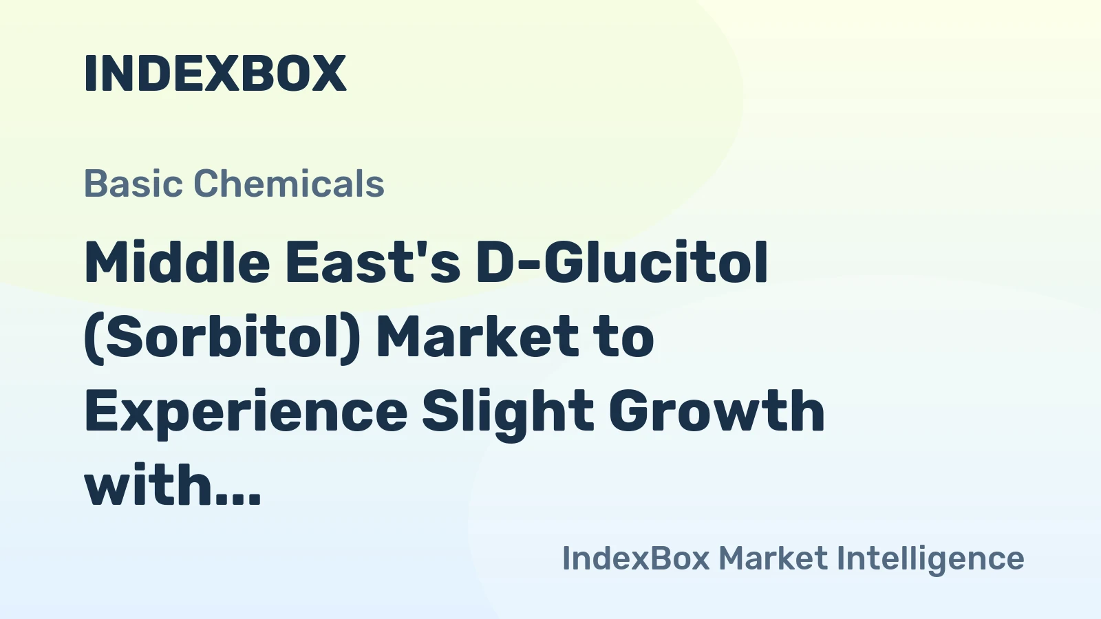 Middle East's D-Glucitol (Sorbitol) Market to Experience Slight Growth with +0.3% CAGR, Reaching 168K Tons by 2035