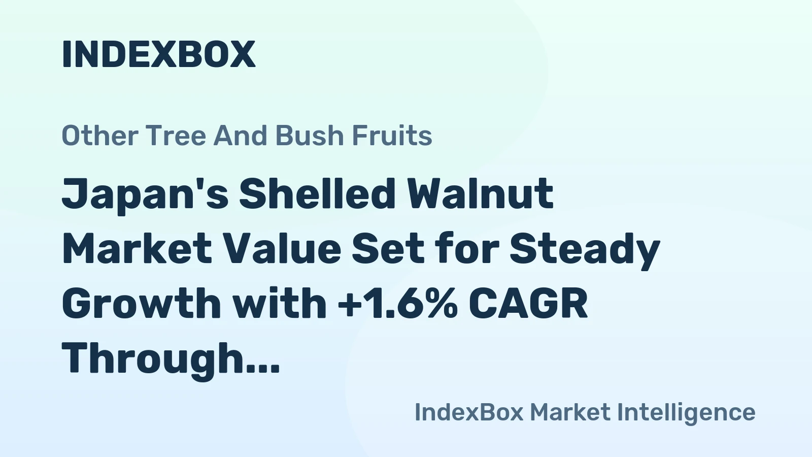 Japan's Shelled Walnut Market Value Set for Steady Growth with +1.6% CAGR Through 2035