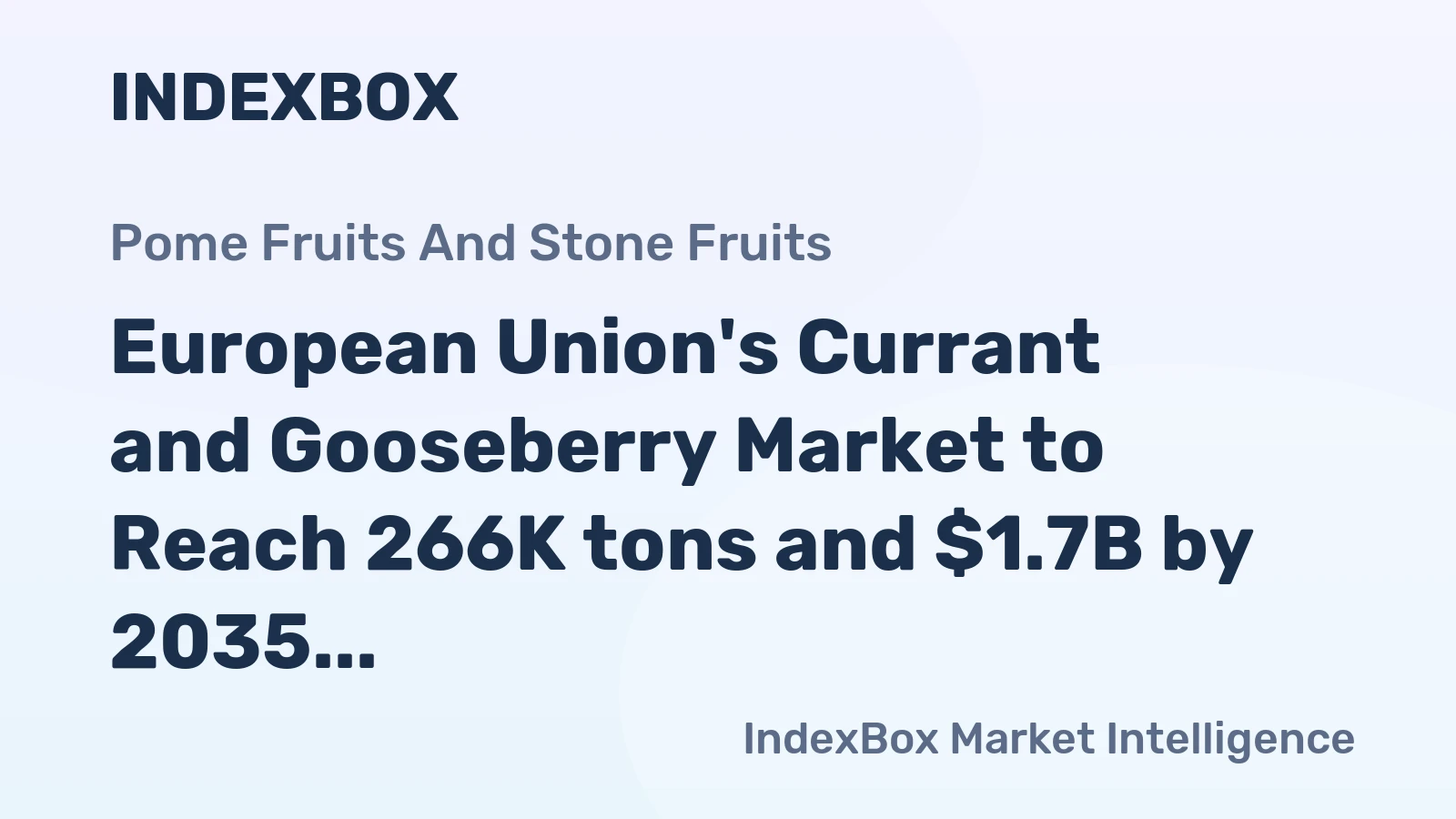 European Union's Currant and Gooseberry Market to Reach 266K tons and $1.7B by 2035