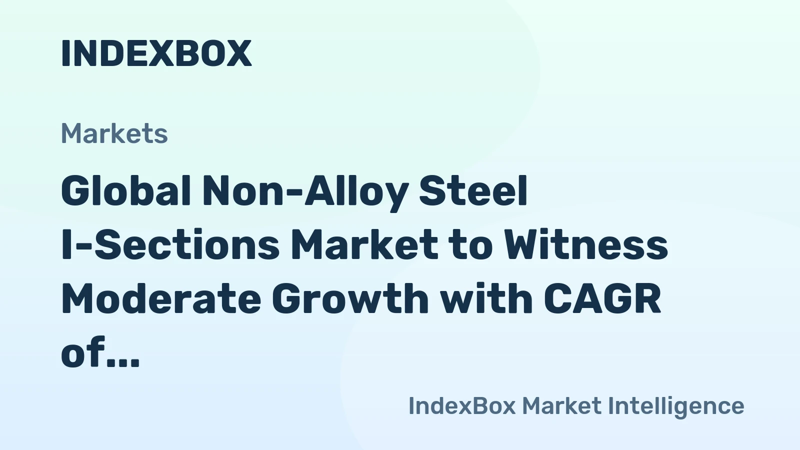 Global Non-Alloy Steel I-Sections Market to Witness Moderate Growth with CAGR of +0.2% from 2024 to 2035