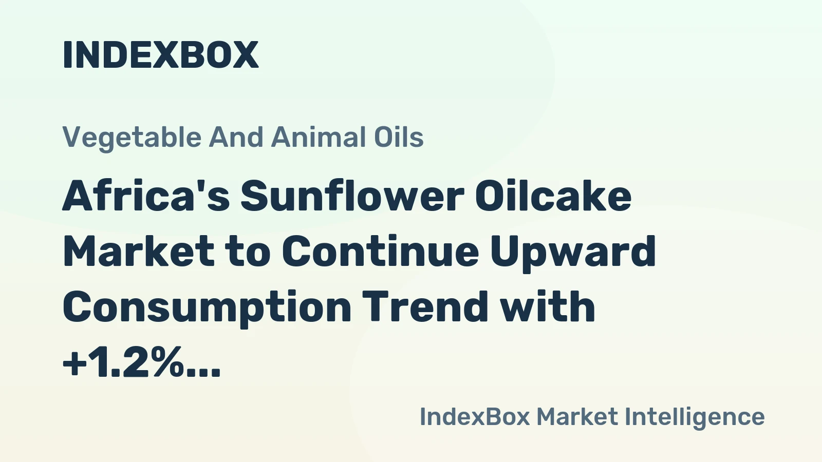 Africa's Sunflower Oilcake Market to Continue Upward Consumption Trend with +1.2% CAGR