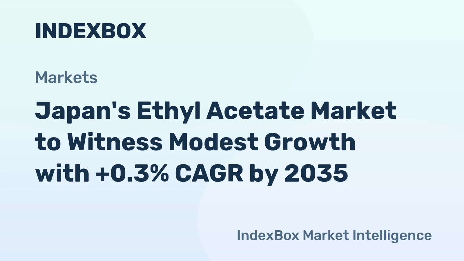 Japan's Ethyl Acetate Market to Witness Modest Growth with +0.3% CAGR by 2035