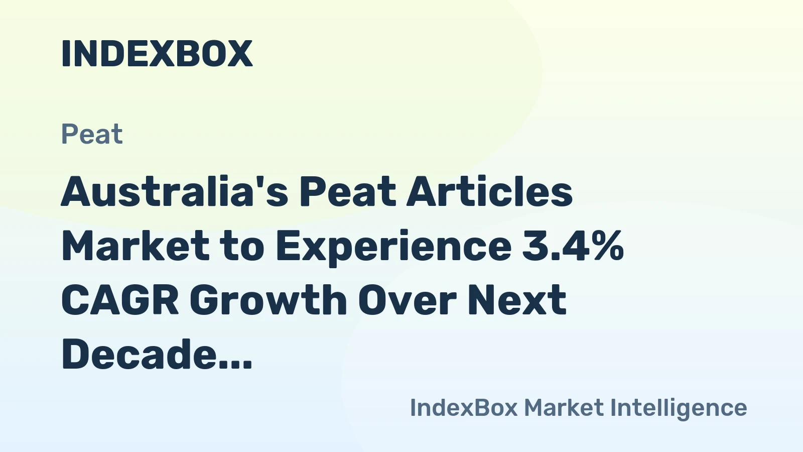Australia's Peat Articles Market to Experience 3.4% CAGR Growth Over Next Decade