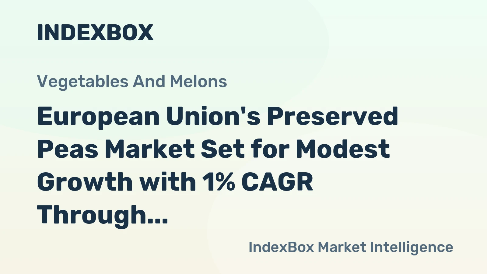European Union's Preserved Peas Market Set for Modest Growth with 1% CAGR Through 2035