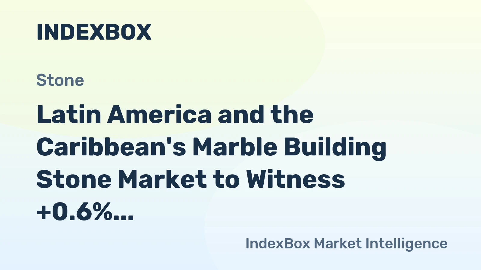 Latin America and the Caribbean's Marble Building Stone Market to Witness +0.6% CAGR Growth Over the Next Decade