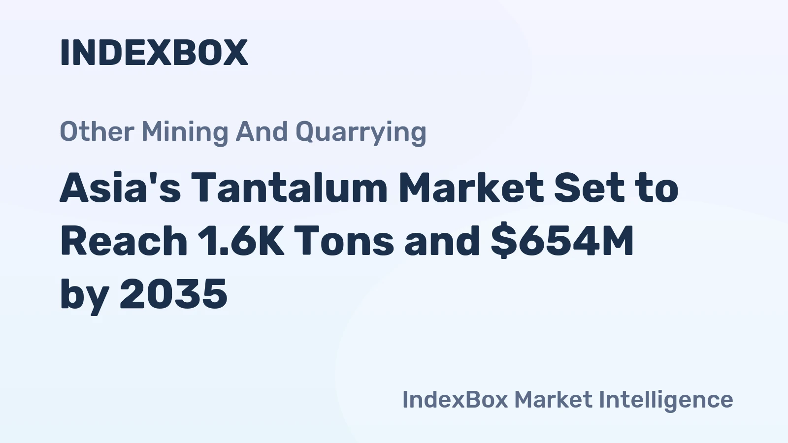Asia's Tantalum Market Set to Reach 1.6K Tons and $654M by 2035