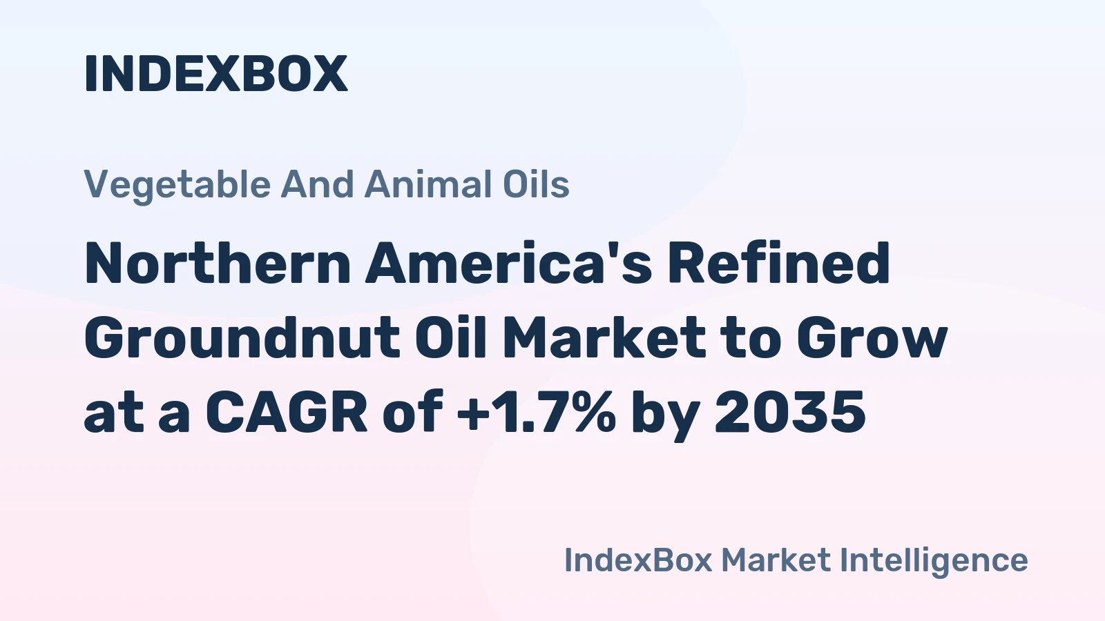 Northern America's Refined Groundnut Oil Market to Grow at a CAGR of +1.7% by 2035