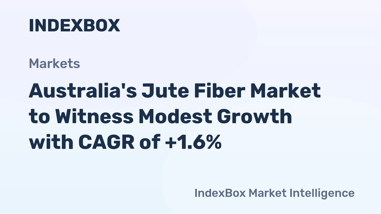 Australia's Jute Fiber Market to Witness Modest Growth with CAGR of +1.6%