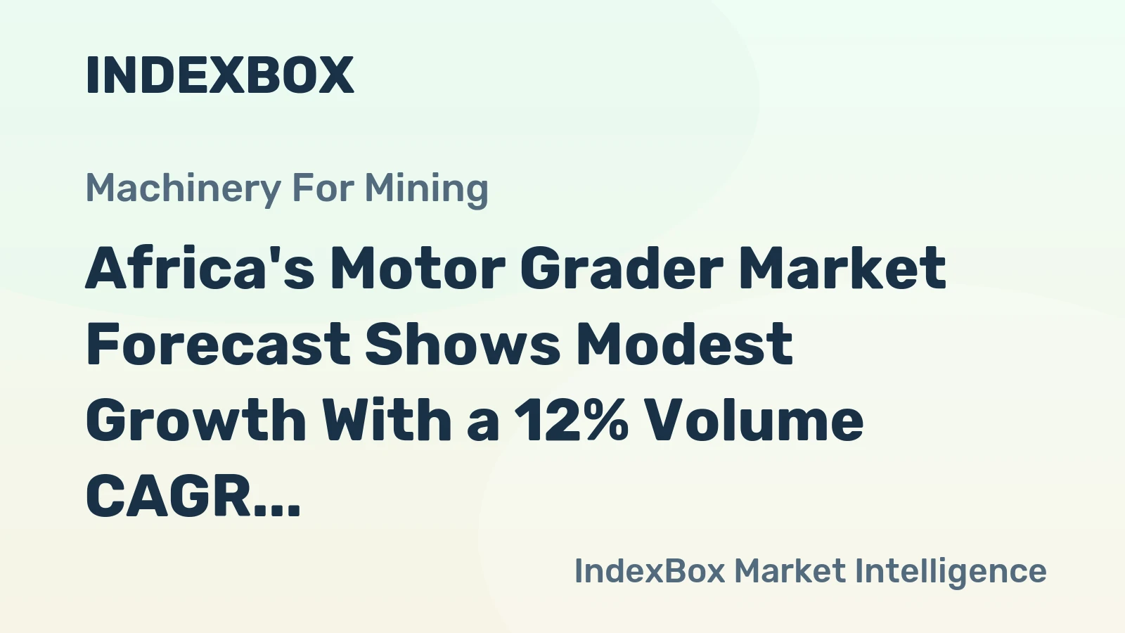 Africa's Motor Grader Market Forecast Shows Modest Growth With a 12% Volume CAGR Through 2035