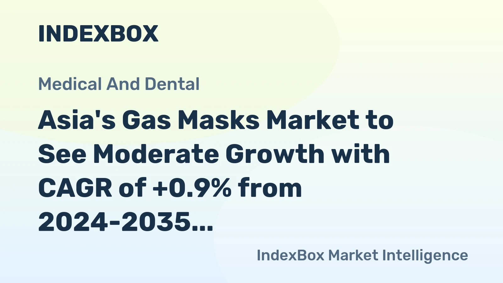 Asia's Gas Masks Market to See Moderate Growth with CAGR of +0.9% from 2024-2035, Reaching $15.2B by 2035