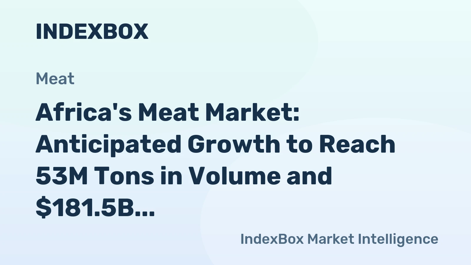 Africa's Meat Market: Anticipated Growth to Reach 53M Tons in Volume and $181.5B in Value by 2035