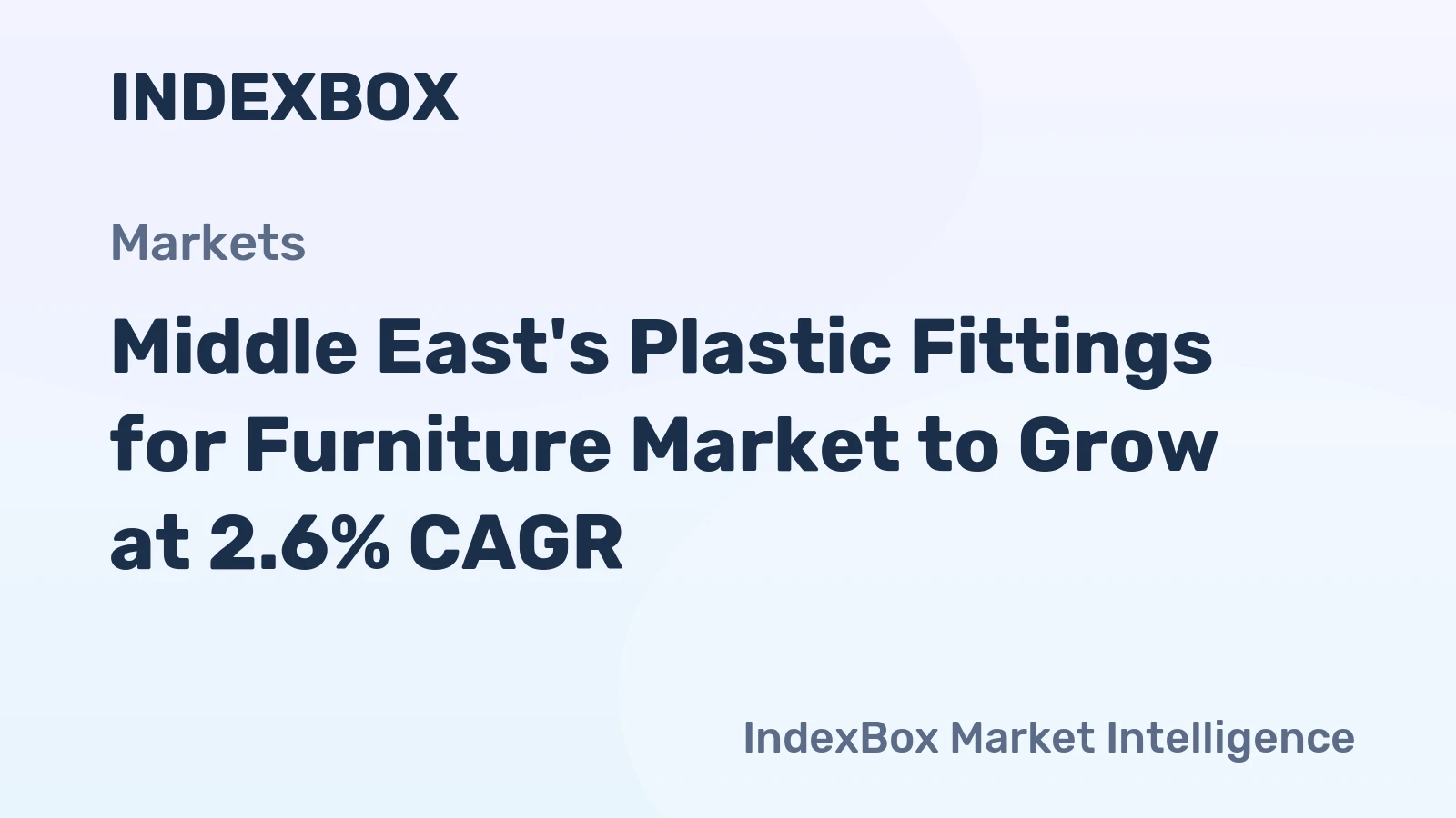 Middle East's Plastic Fittings for Furniture Market to Grow at 2.6% CAGR