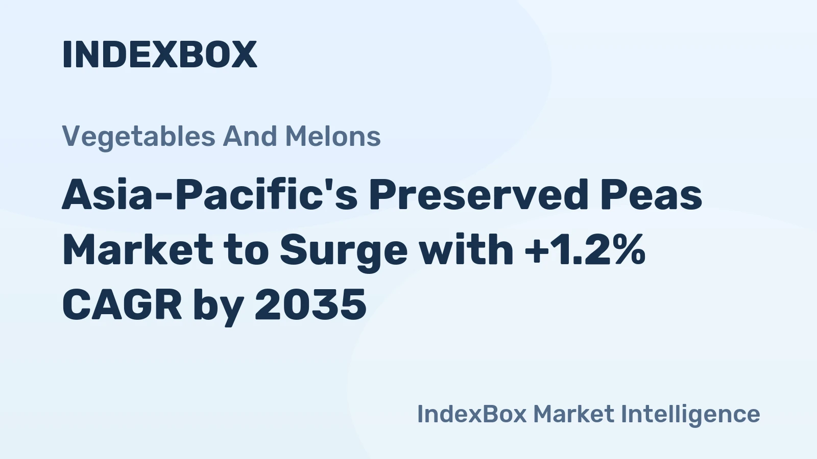 Asia-Pacific's Preserved Peas Market to Surge with +1.2% CAGR by 2035