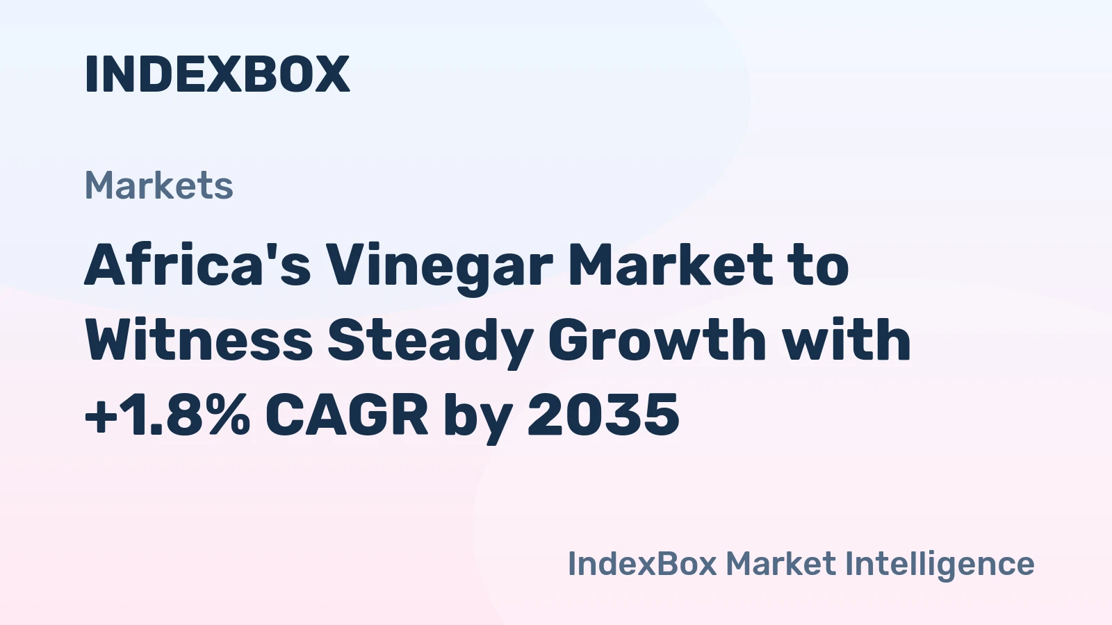 Africa's Vinegar Market to Witness Steady Growth with +1.8% CAGR by 2035