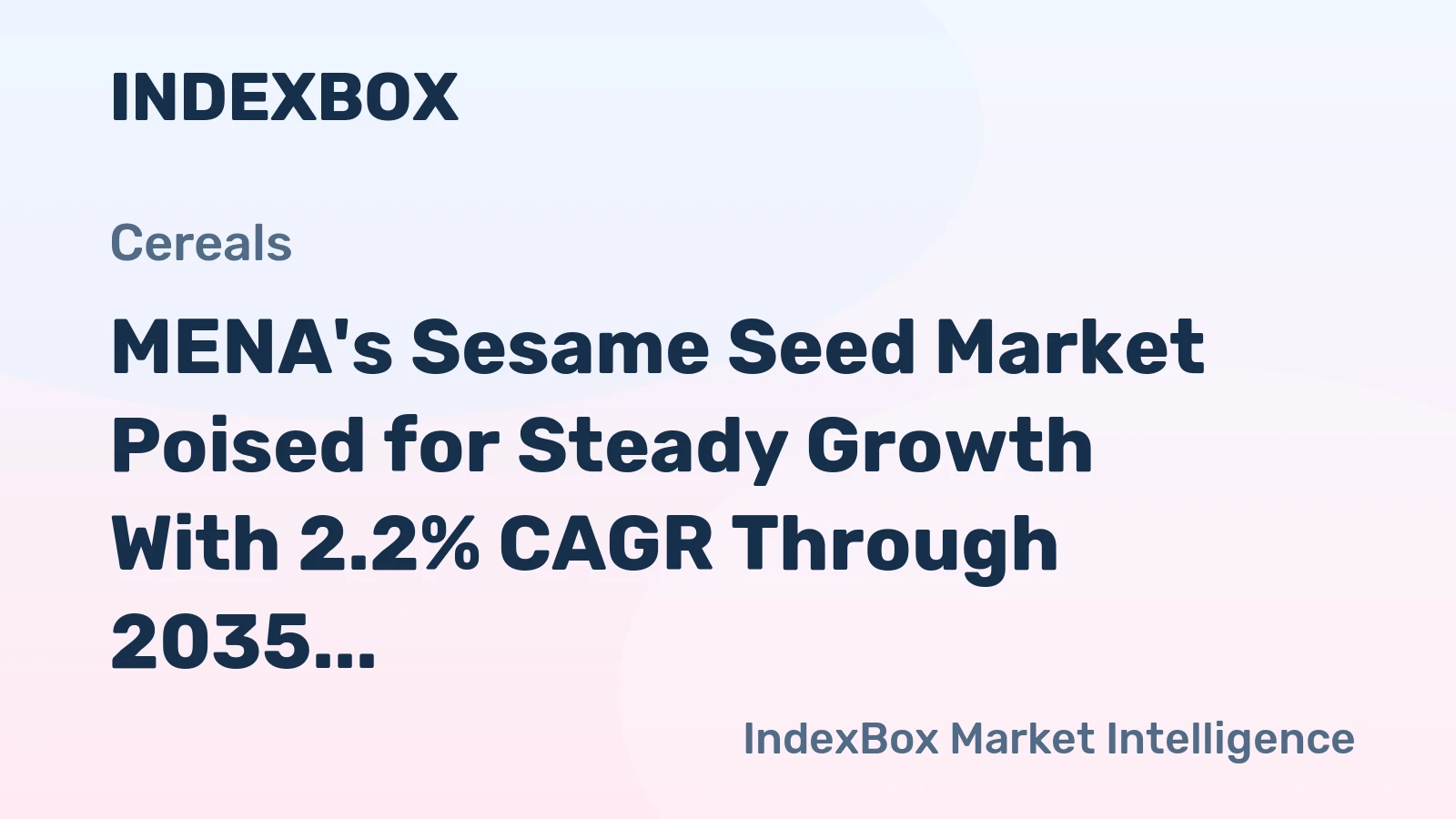 MENA's Sesame Seed Market Poised for Steady Growth With 2.2% CAGR Through 2035