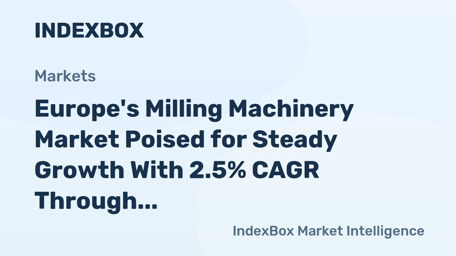 Europe's Milling Machinery Market Poised for Steady Growth With 2.5% CAGR Through 2035