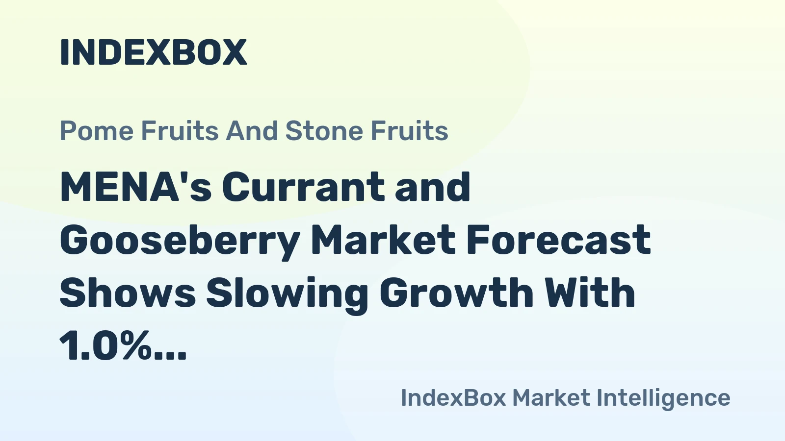 MENA's Currant and Gooseberry Market Forecast Shows Slowing Growth With 1.0% Volume CAGR Through 2035