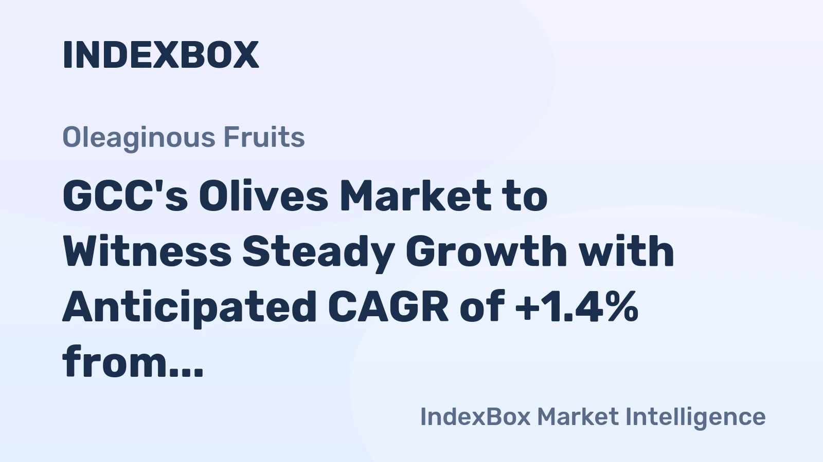 GCC's Olives Market to Witness Steady Growth with Anticipated CAGR of +1.4% from 2024 to 2035
