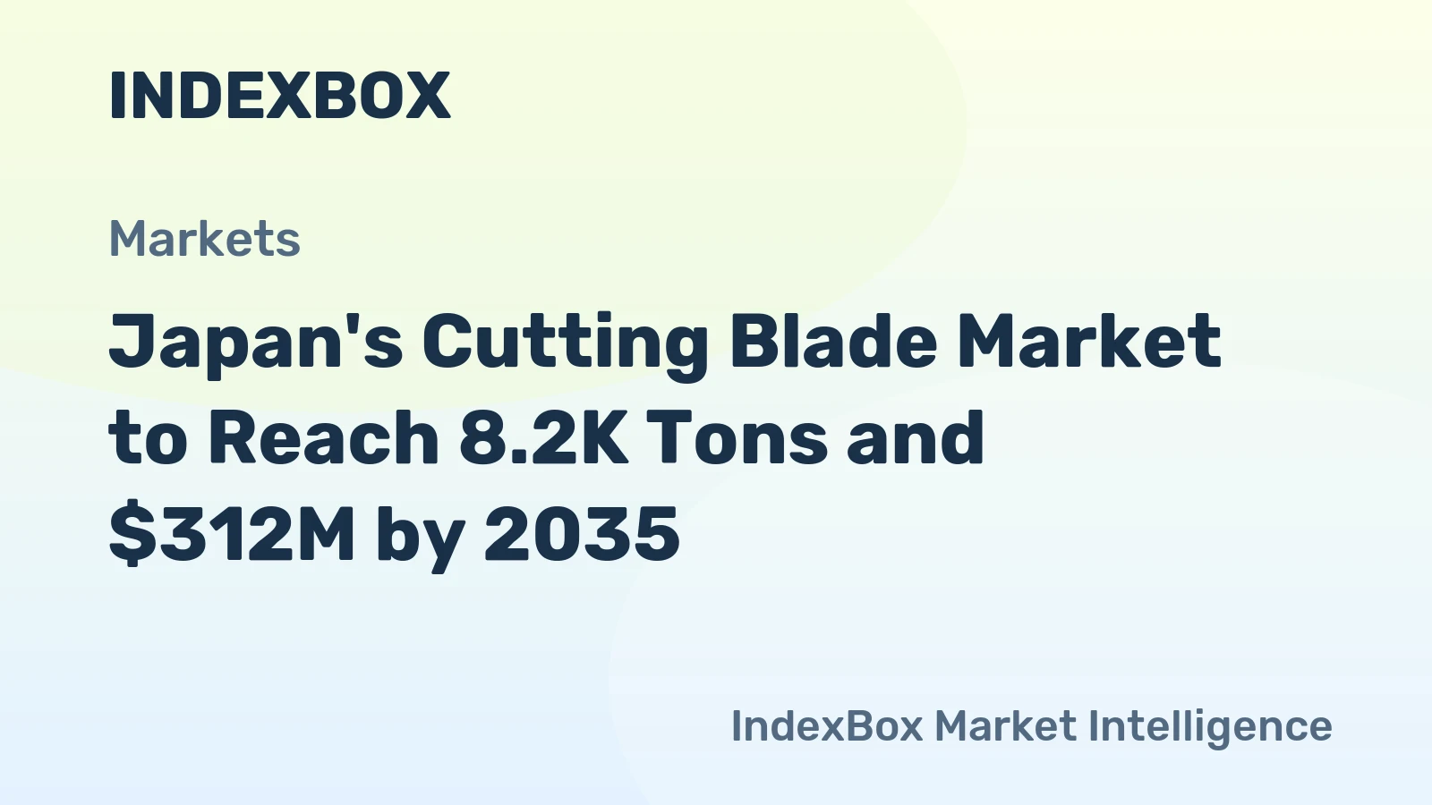 Japan's Cutting Blade Market to Reach 8.2K Tons and $312M by 2035