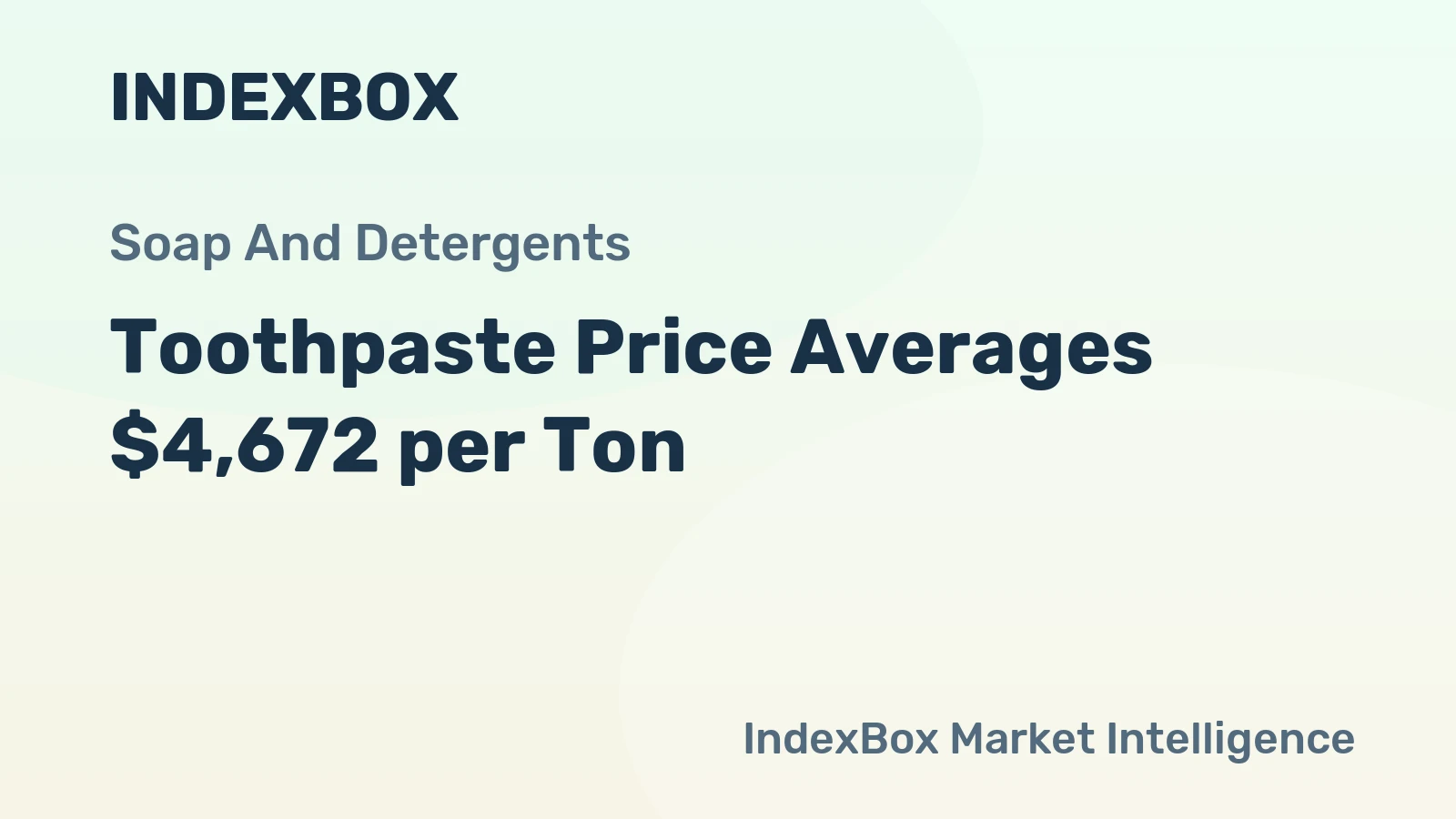 Toothpaste Price Averages $4,672 per Ton